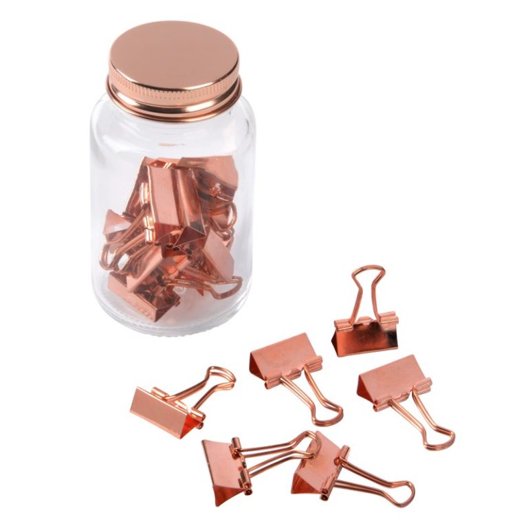 "Copper clamp" binder clips in a jar - SAPO Giveaways Public LTD ...